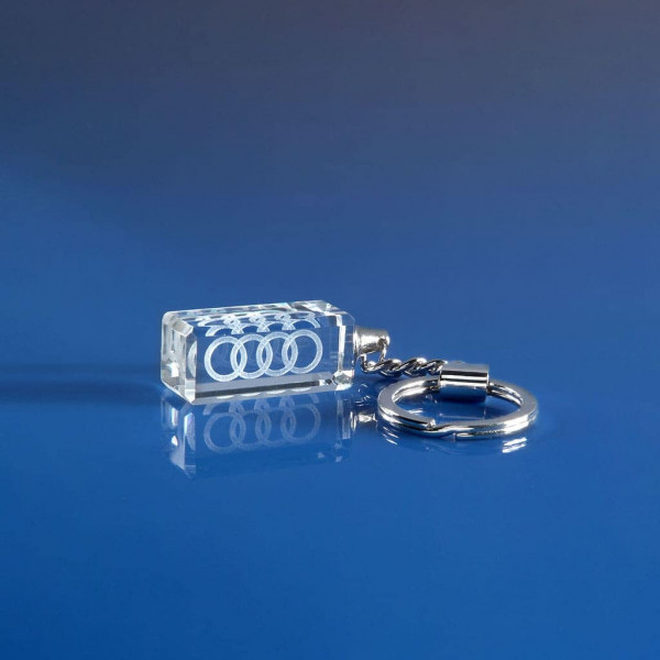 3D Engraved Crystal Keyrings | Corporate Glass Gifts | Laser Crystal