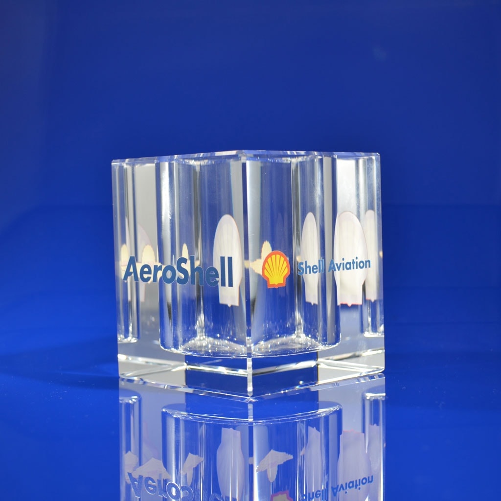 Glass Pen Pot | Engraved Corporate Glass Gifts | Laser Crystal