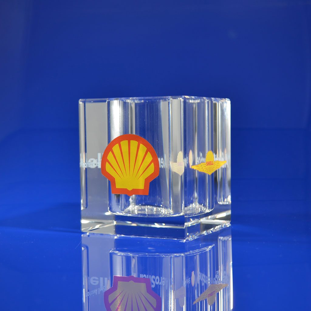 Glass Pen Pot | Engraved Corporate Glass Gifts | Laser Crystal
